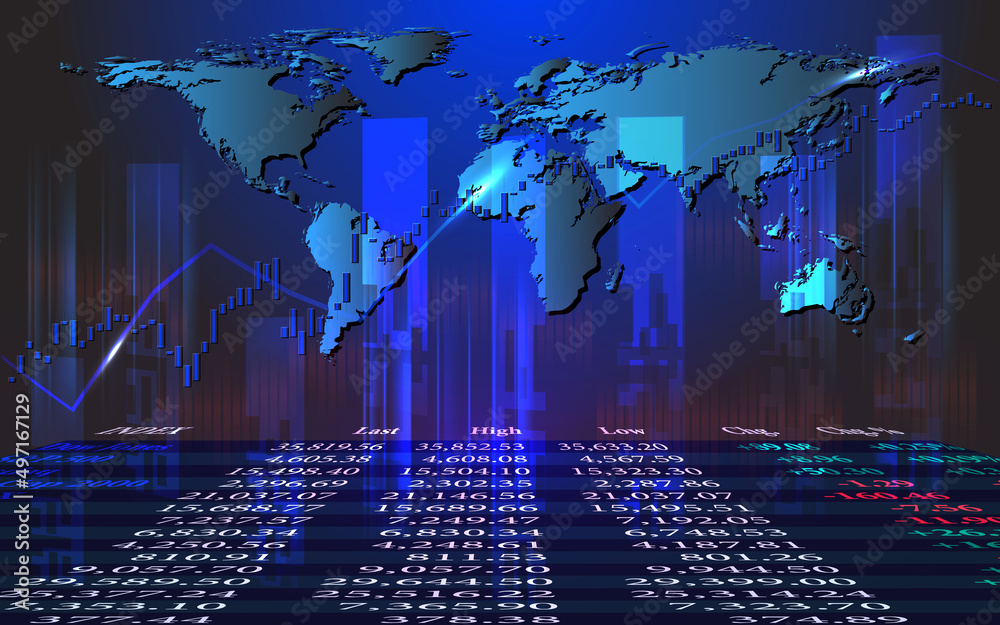 Stock market or forex trading graph in futuristic concept, Abstract ...