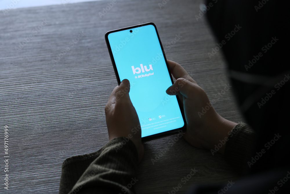 April 06, 2022, Yogyakarta, Indonesia: Blu is an application ...