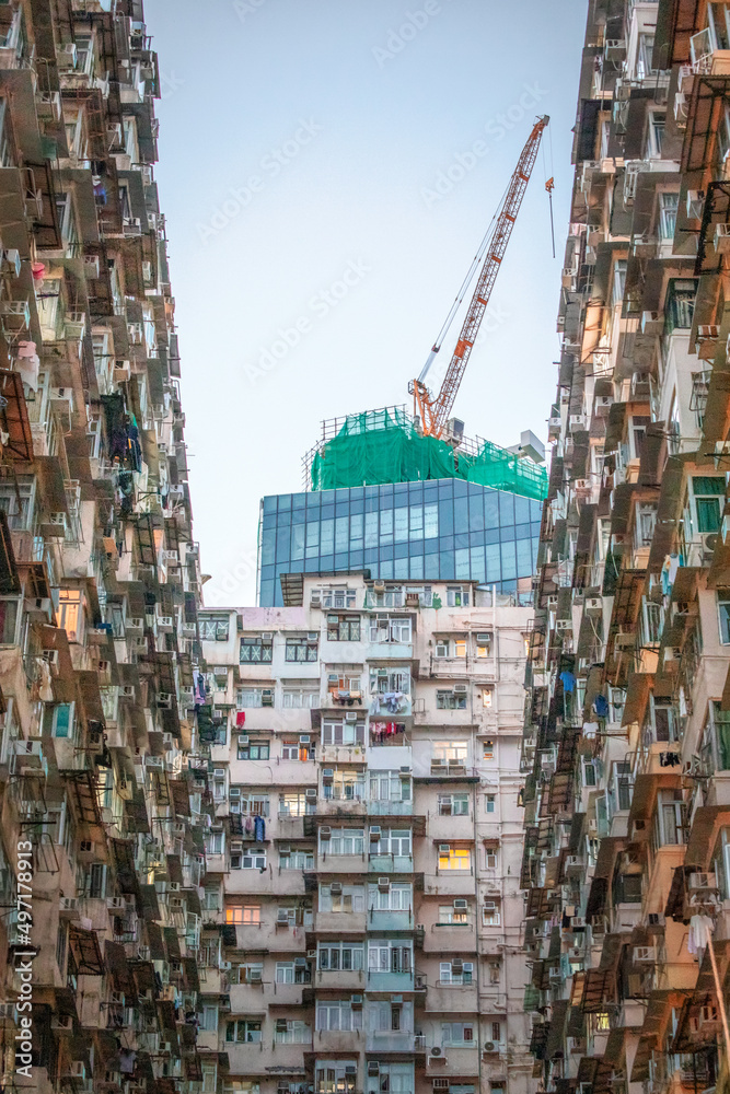 Hong Kong - 10 may 2019: Yik Cheong Building. Known as The Monster ...