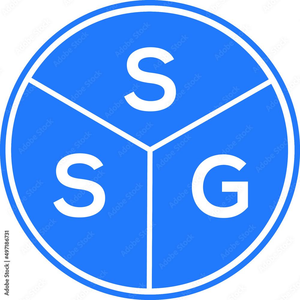 SSG letter logo design on black background. SSG creative initials letter logo concept. SSG ...
