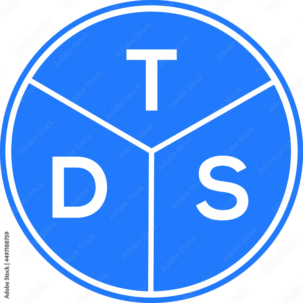 TDS letter logo design on black background. TDS creative initials ...