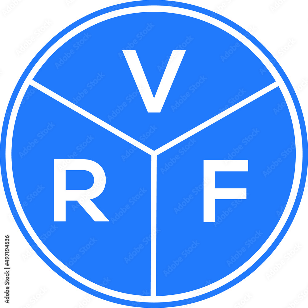 VRF letter logo design on black background. VRF creative initials ...