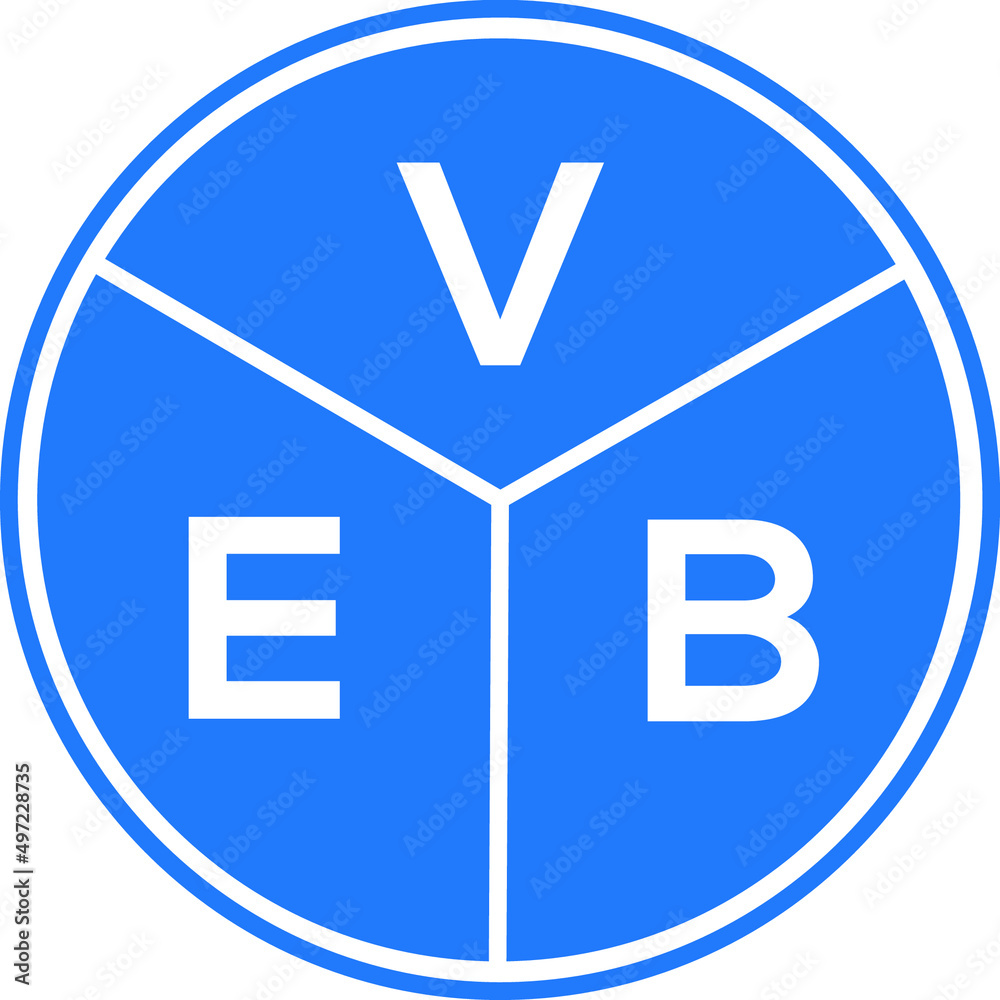 VEB letter logo design on white background. VEB creative circle letter ...