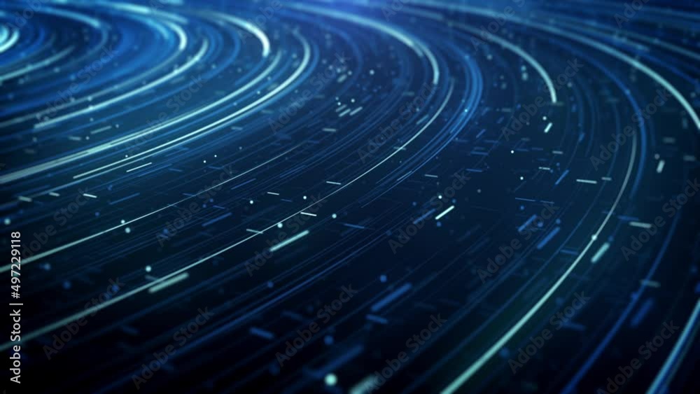 Abstract Technology Data Lines Background Loop/ 4k animation of an ...
