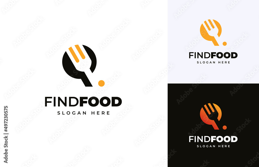 Find food direction restaurant cutlery vector logo design, Modern ...