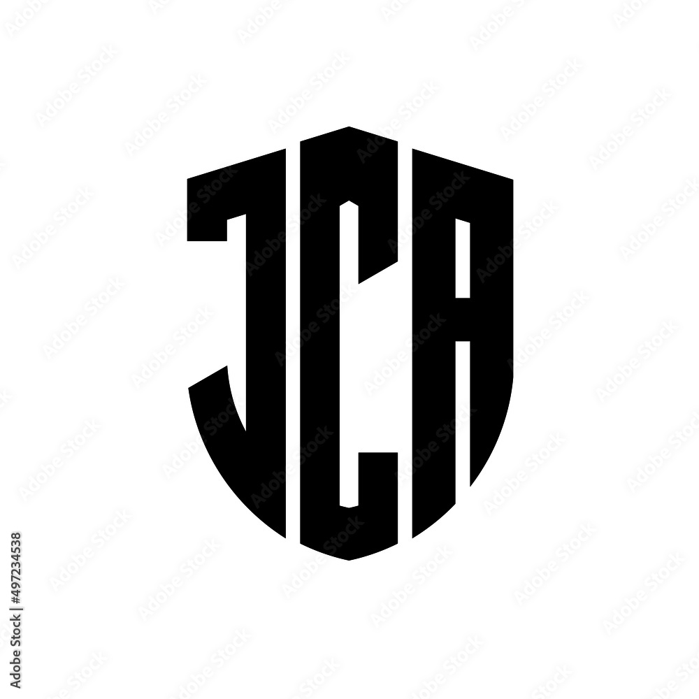 JCA letter logo design. JCA modern letter logo with black background ...