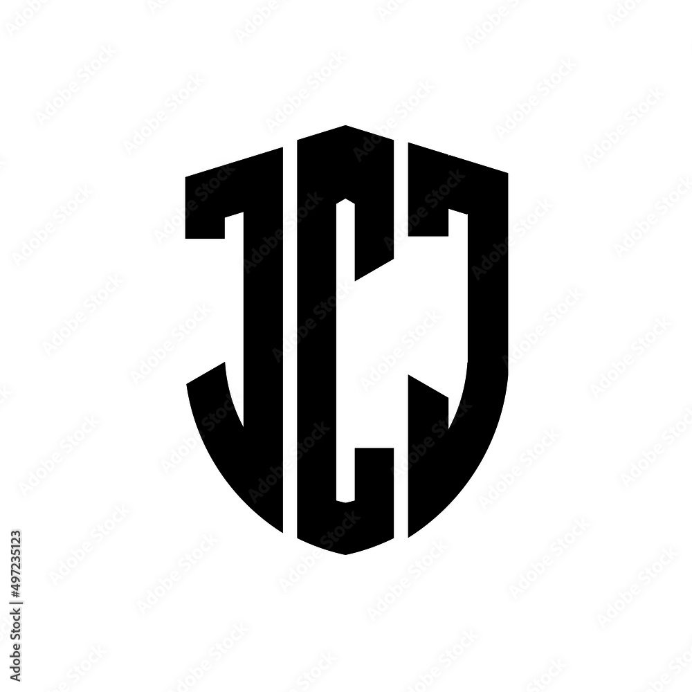 JCJ letter logo design. JCJ modern letter logo with black background ...