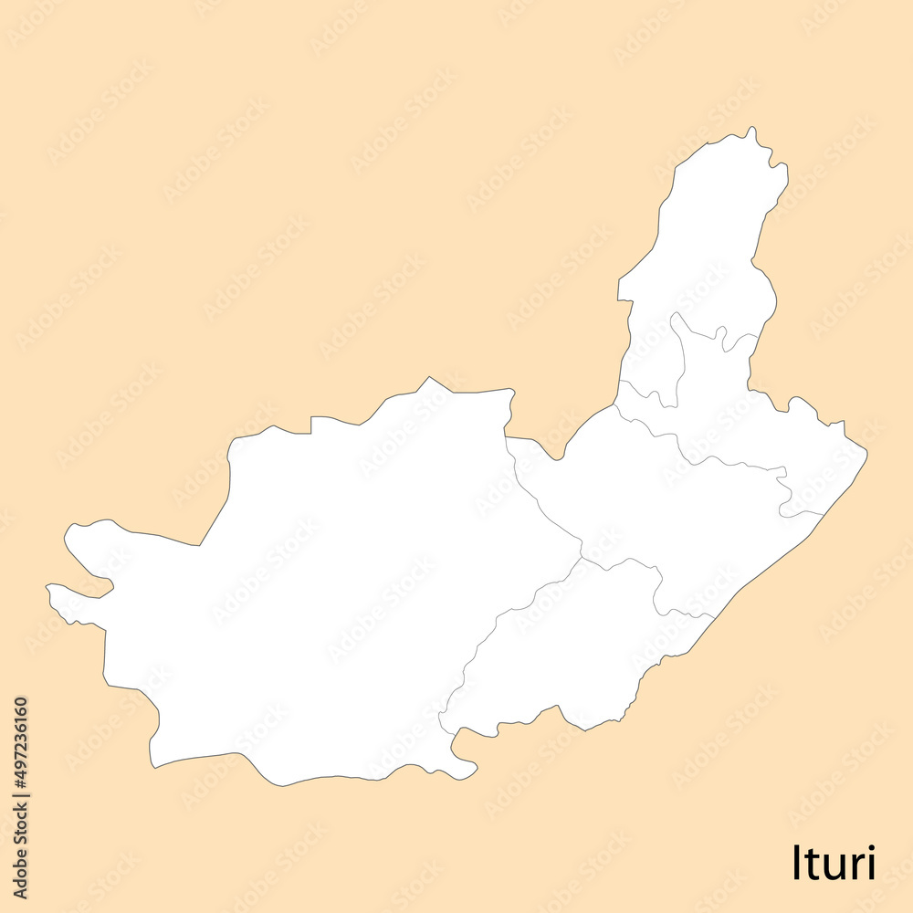 High Quality map of Ituri is a region of DR Congo Stock Vector | Adobe ...