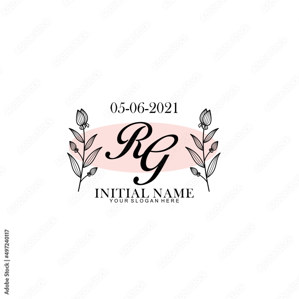 RG Initial letter handwriting and signature logo. Beauty vector initial ...