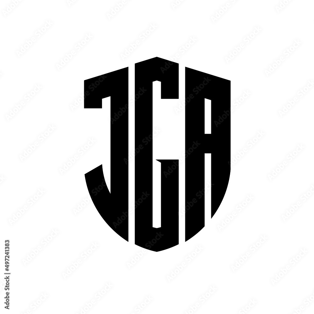 JGA letter logo design. JGA modern letter logo with black background ...