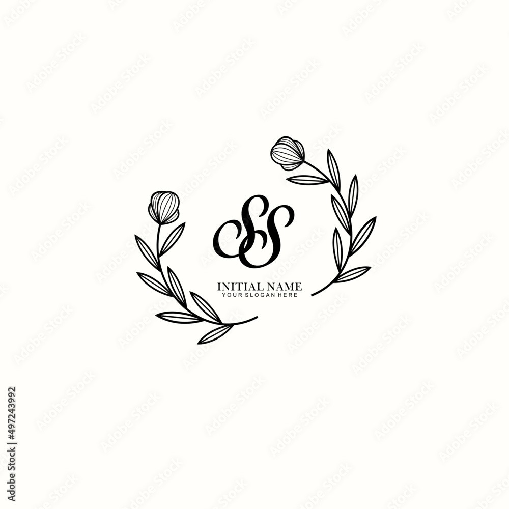 SS Initial letter handwriting and signature logo. Beauty vector initial ...