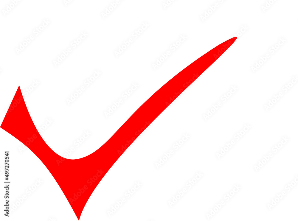 Red check mark icon in a box. Tick symbol in Red color illustration.Red ...