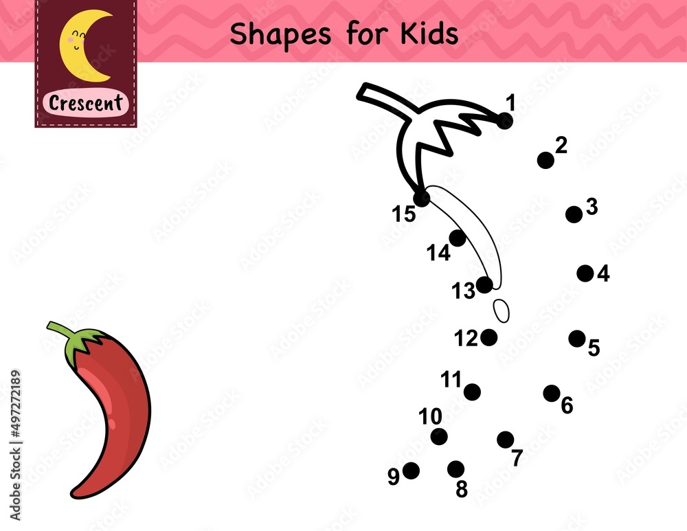Connect the dots and draw a pepper. Dot to dot number game for kids ...