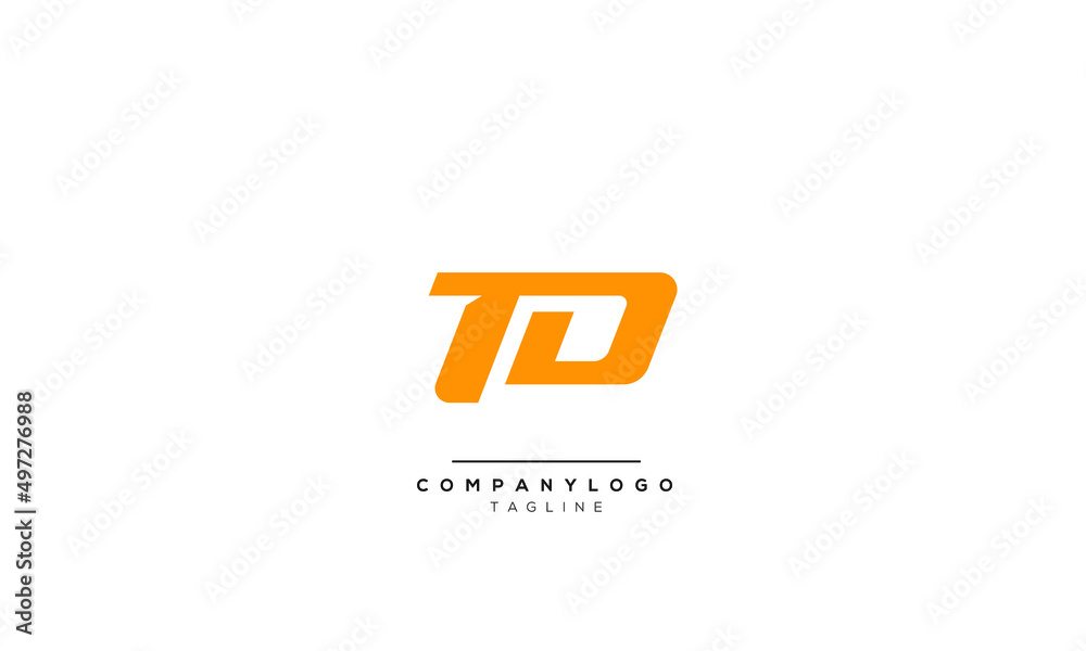 Alphabet letters Initials Monogram logo TD, TD INITIAL, TD letter Stock ...