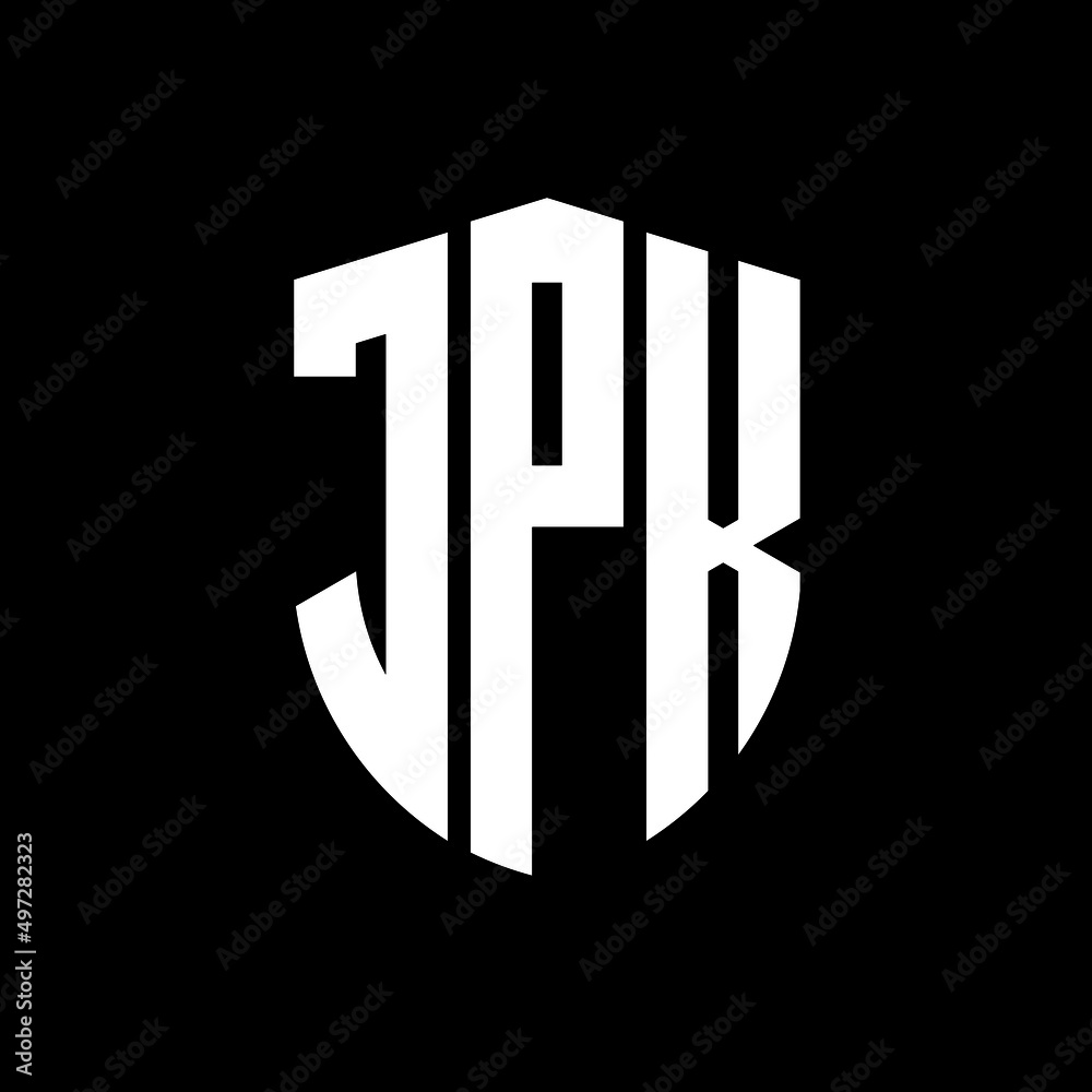 JPK letter logo design. JPK modern letter logo with black background ...