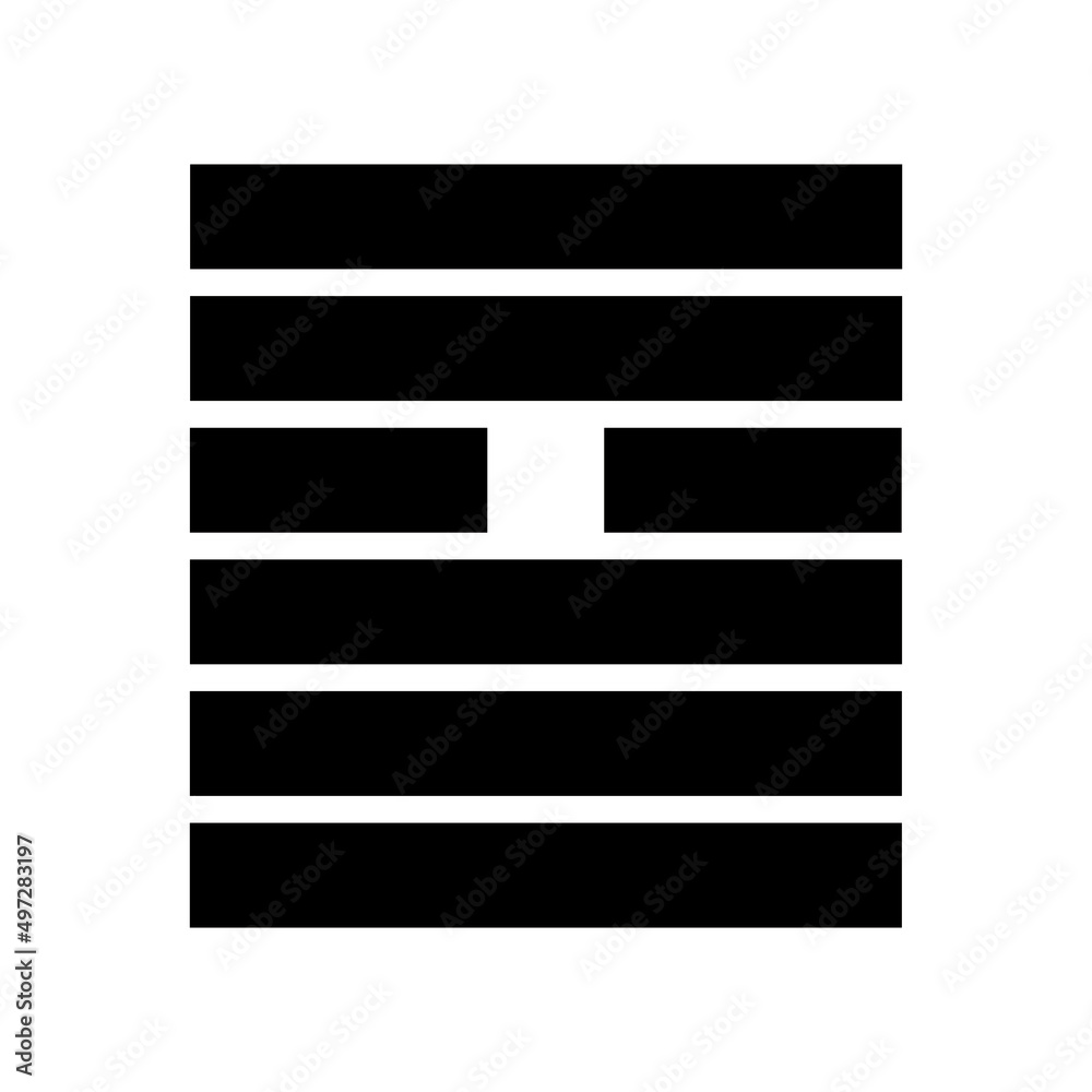 Gene Key 9 Hexagram i ching human design symbol black Stock ...
