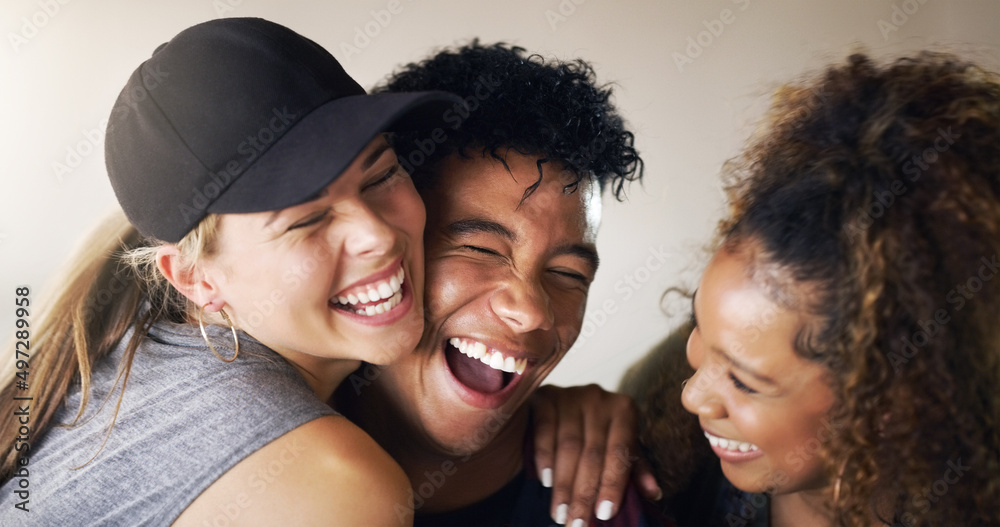 We are so happy we have each other. Cropped shot of a young diverse ...