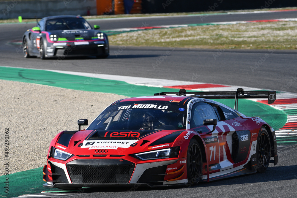 Scarperia, 24 March 2022: Audi R8 LMS GT3 EVO I of Juta Racing Team ...