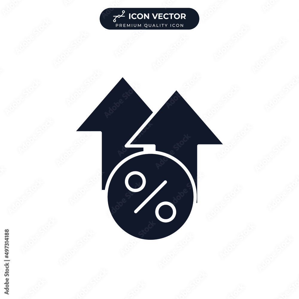 increase icon symbol template for graphic and web design collection ...