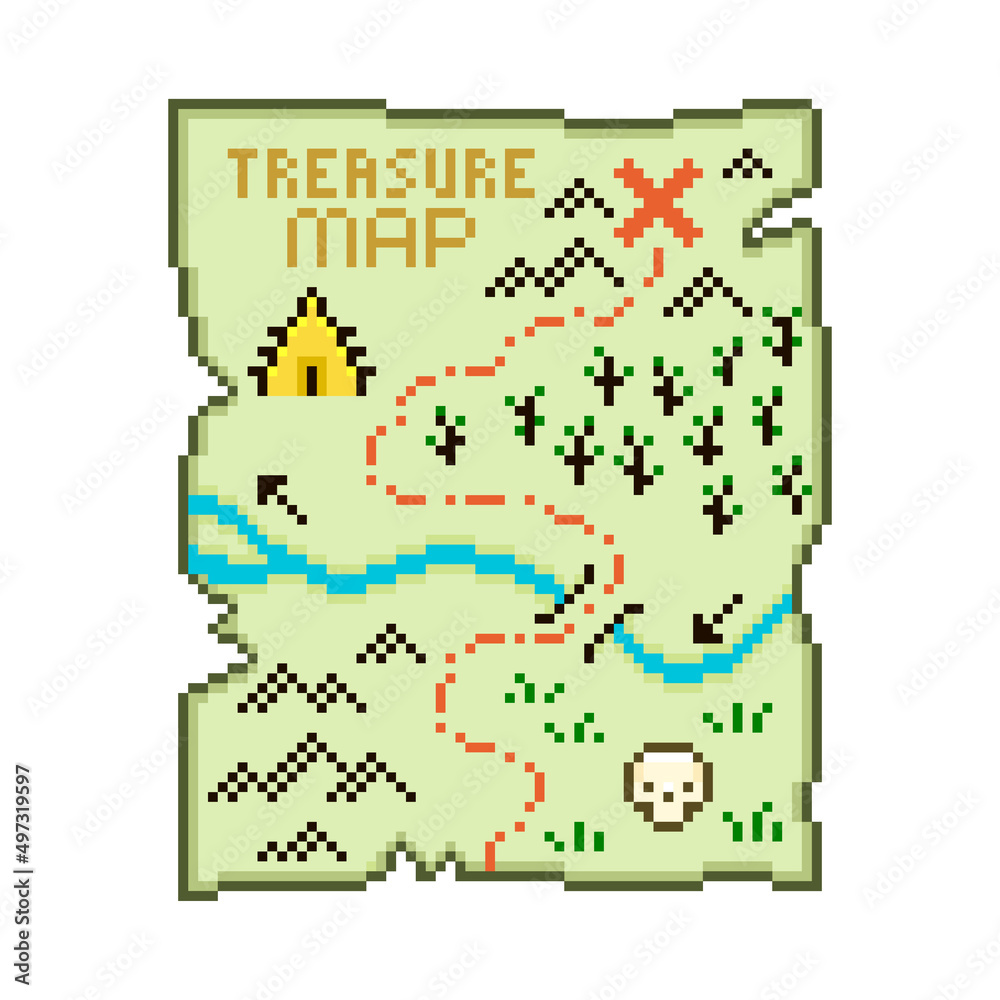 colorful simple vector flat pixel art illustration of cartoon old ...