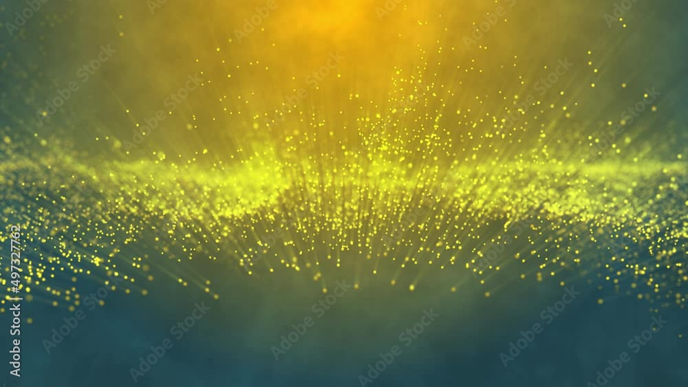 Vídeo do Stock: Gold particles floating on a 4K abstract background ...
