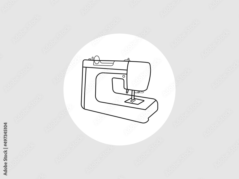 sewing machine vector. Tailor vector logo. Sewing machine logo template ...