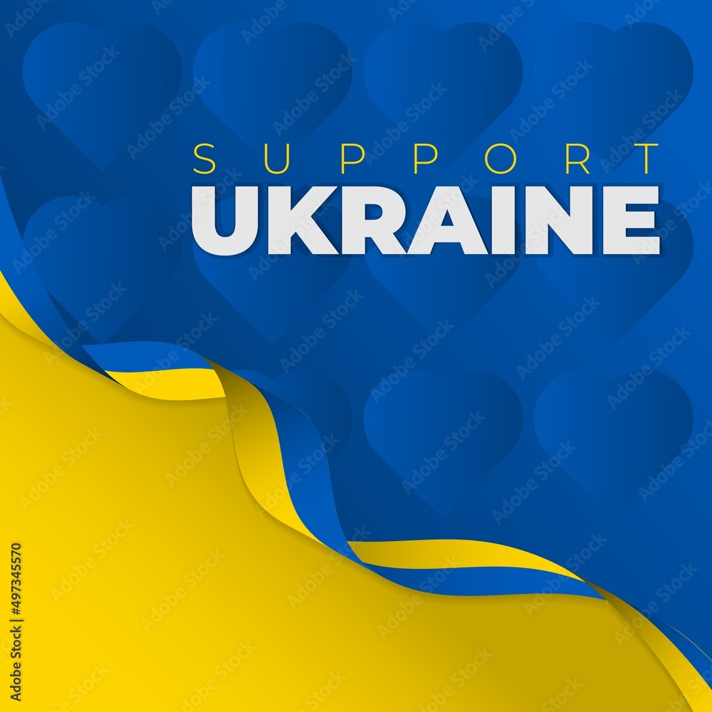 Ukraine vector ribbon, banner illustration with beautiful background ...