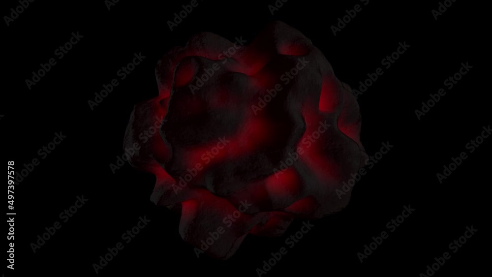 Vidéo Stock Abstract inner glow alien form. Seamless loop. Wavy surface ...