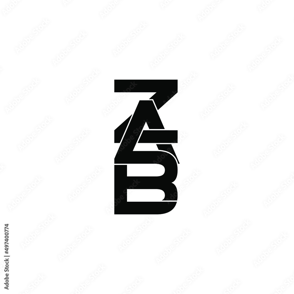 zab letter original monogram logo design Stock Vector | Adobe Stock