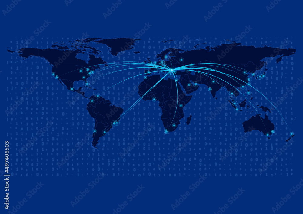 Bulgaria map for technology or innovation or export concepts ...