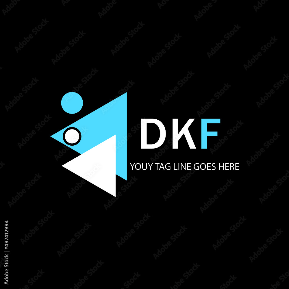 DKF letter logo creative design with vector graphic Stock Vector ...