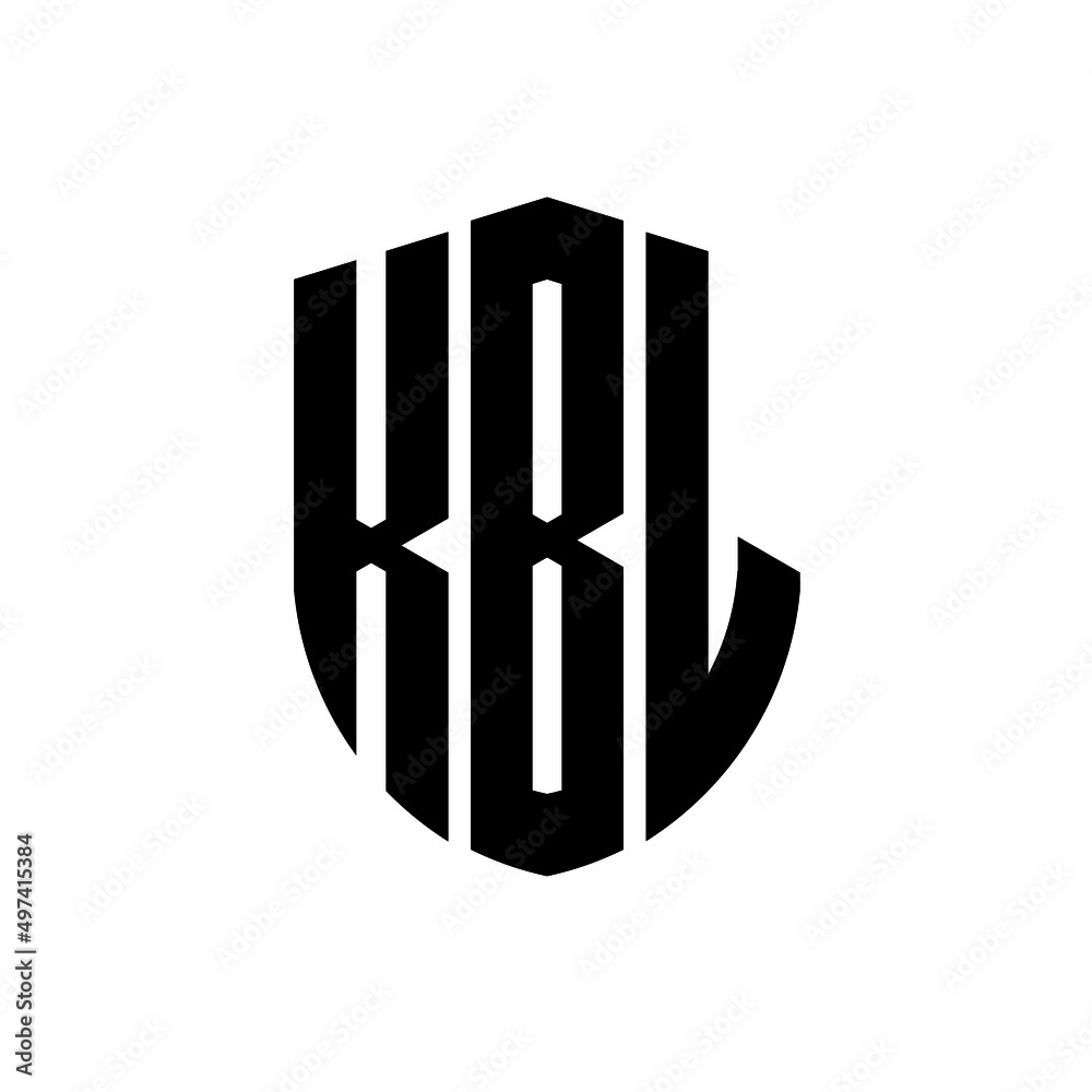 KBL letter logo design. KBL modern letter logo with black background ...