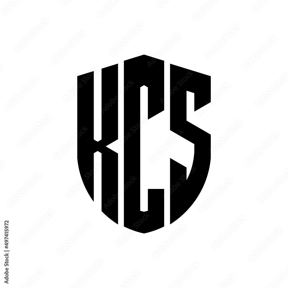 KCS letter logo design. KCS modern letter logo with black background ...