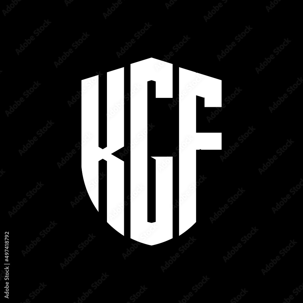 KGF letter logo design. KGF modern letter logo with black background ...