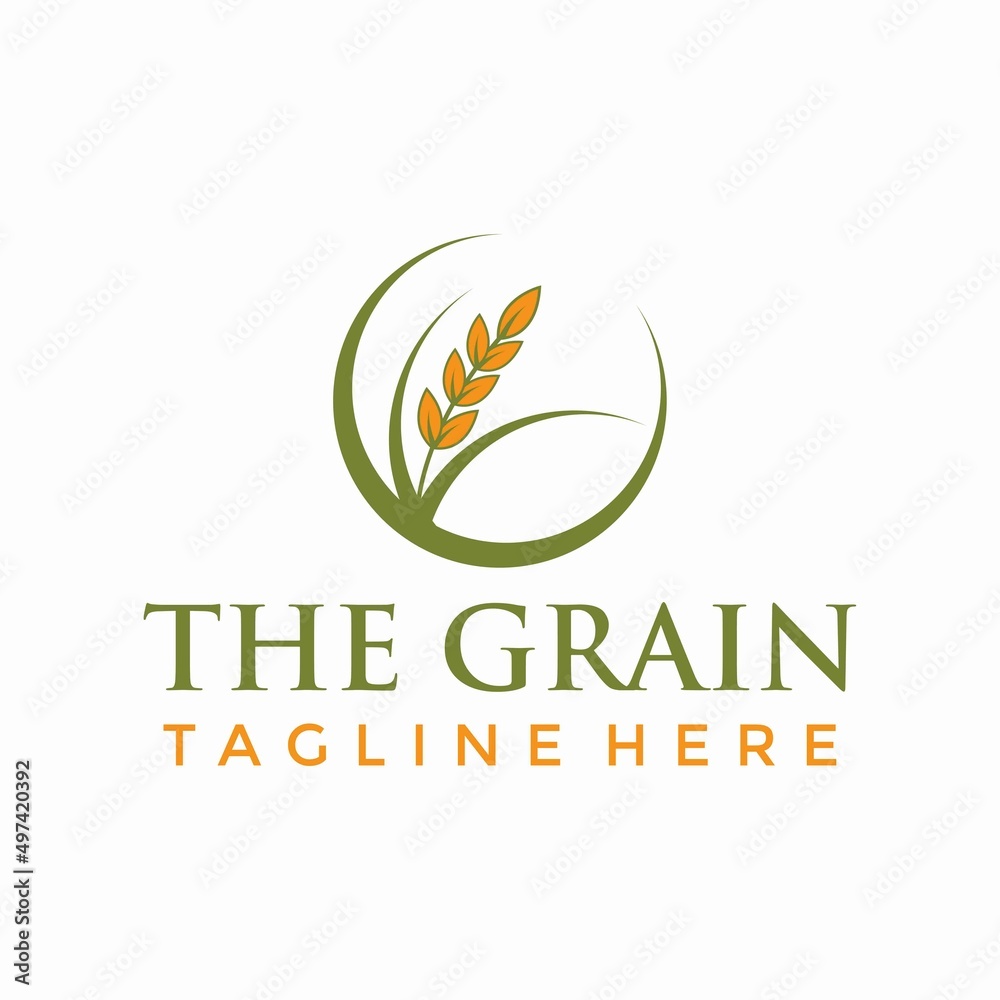 Grain Logo Vector Art, Icons, and Graphics Stock Vector | Adobe Stock