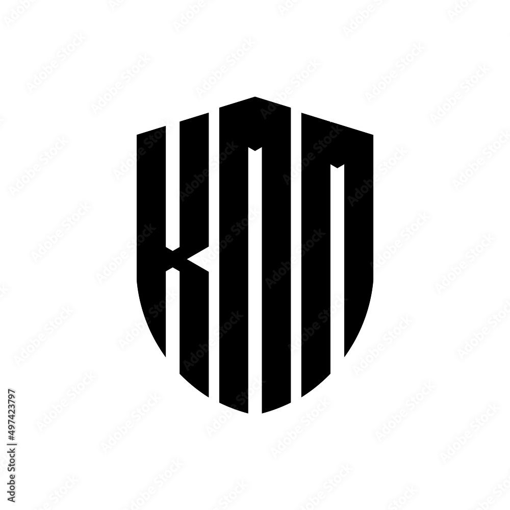 Vecteur Stock KMM letter logo design. KMM modern letter logo with black ...