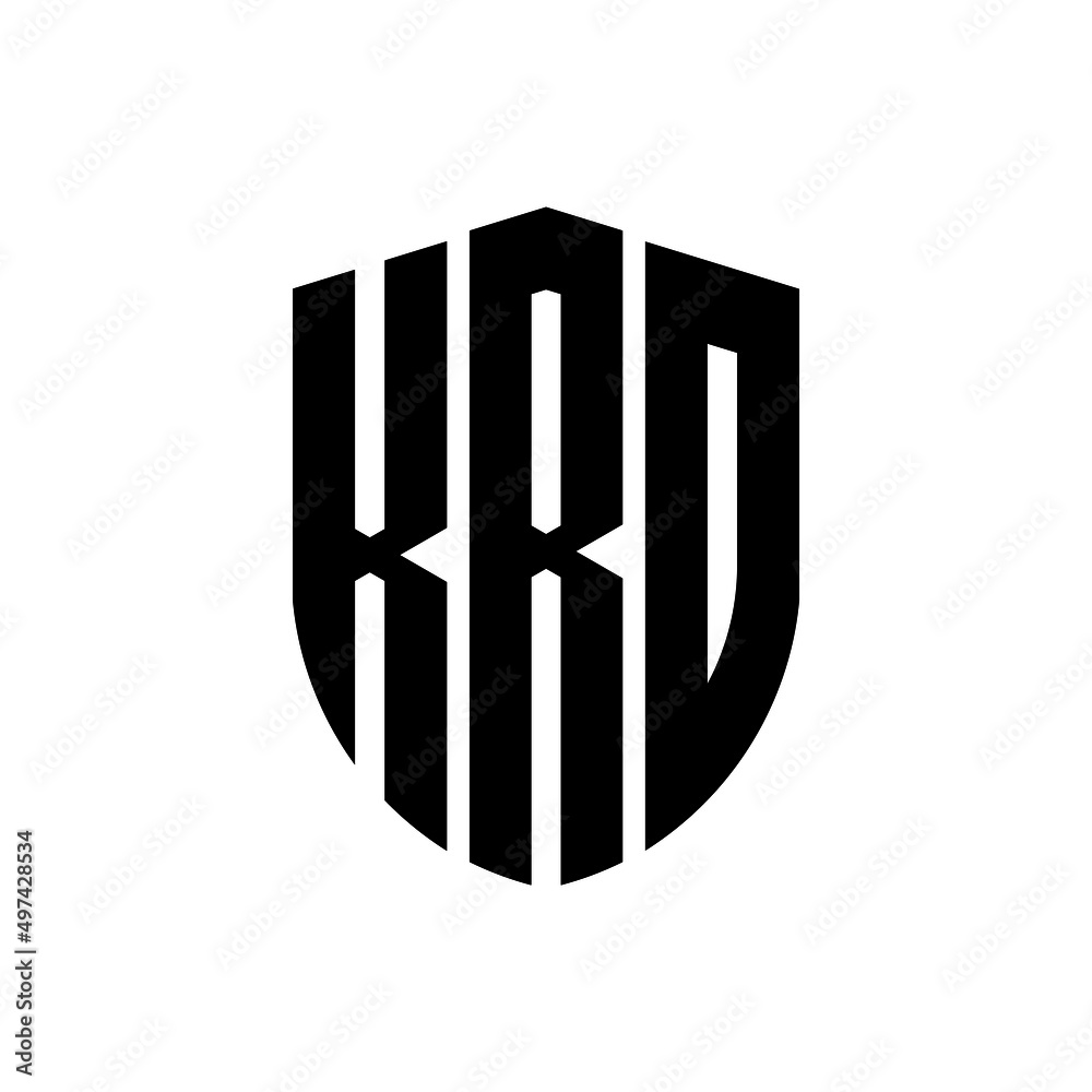 KRO letter logo design. KRO modern letter logo with black background. KRO creative letter logo ...