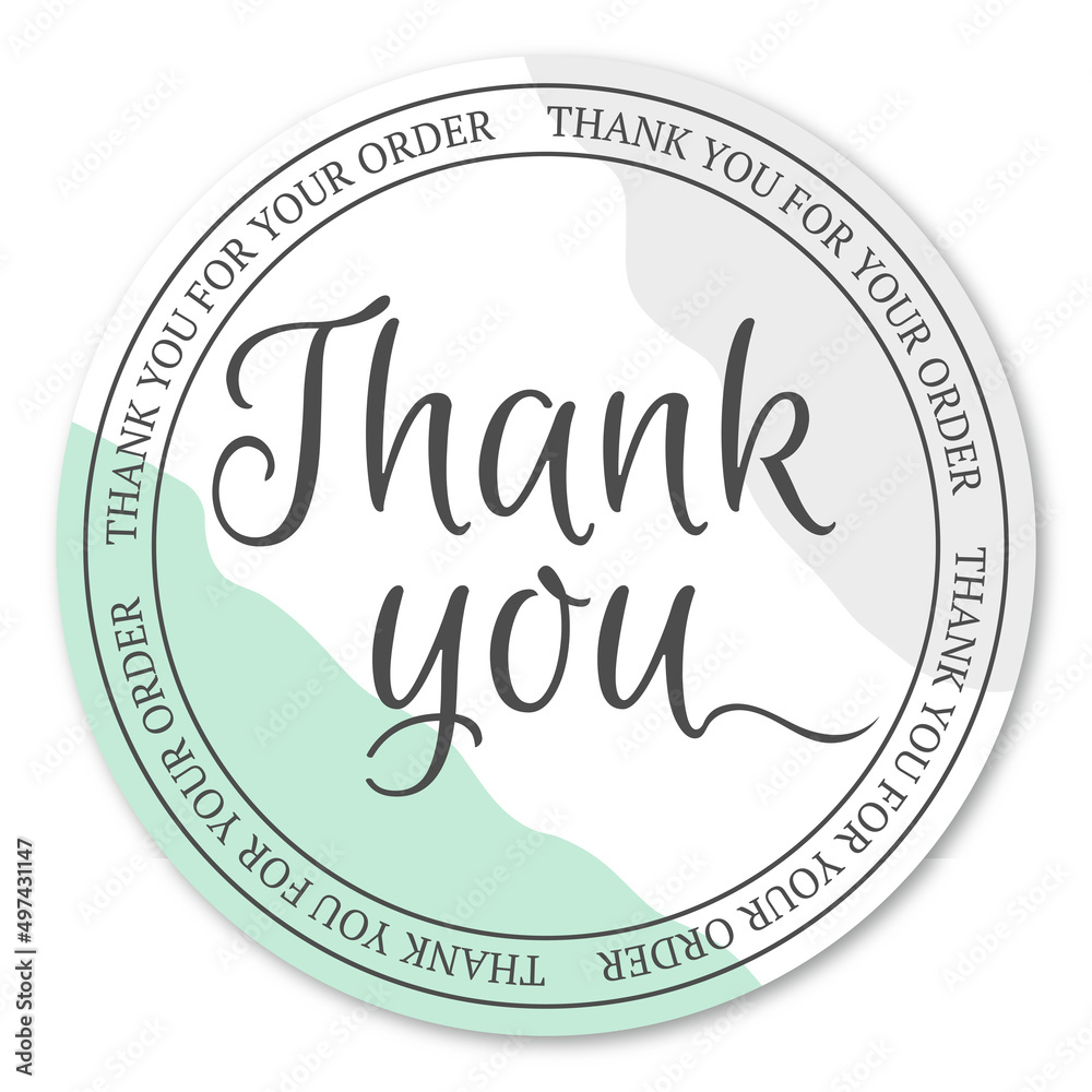 Thank you for your order handwritten inscription. hand drawn lettering ...