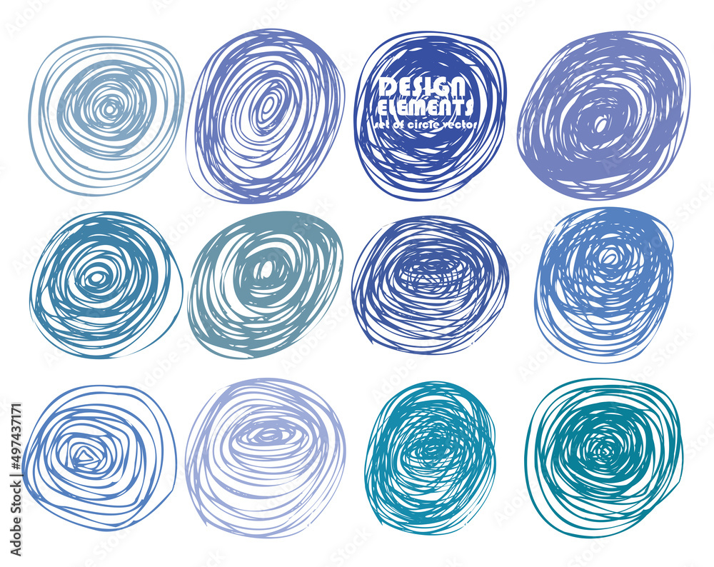 Colorful circle frames design elements for patterns, invitations ...