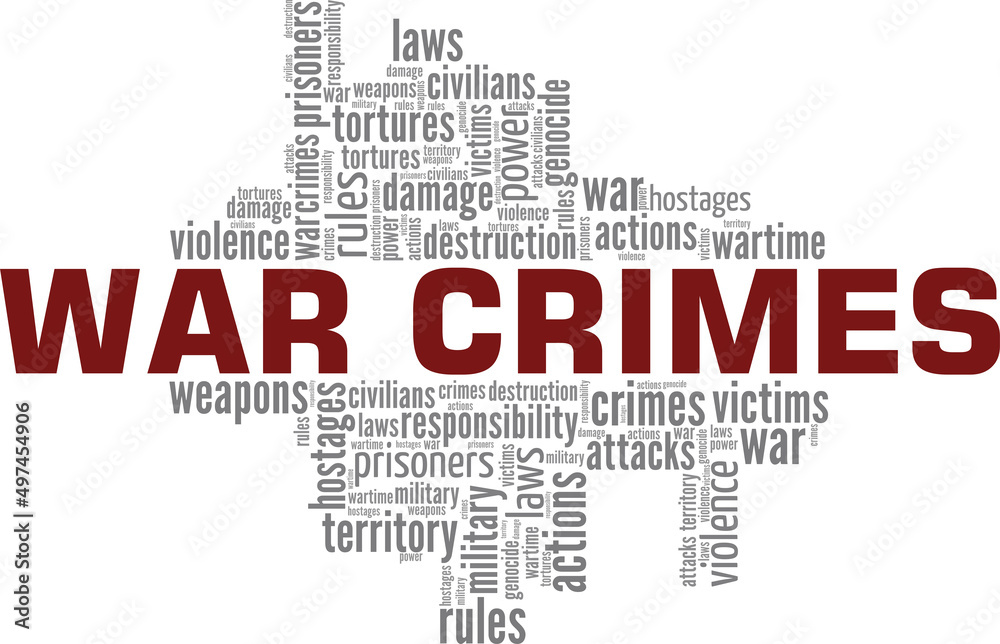 War Crimes conceptual vector illustration word cloud isolated on white ...