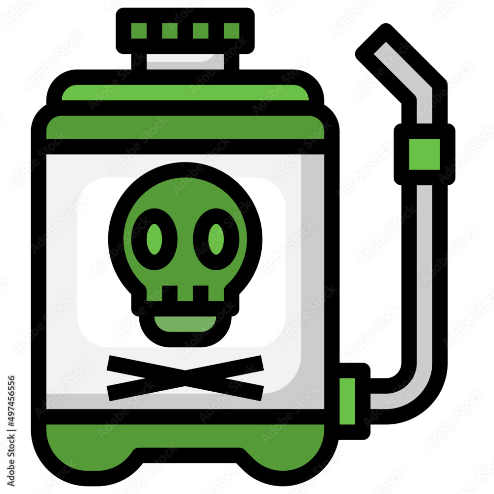 PESTICIDE filled outline icon,linear,outline,graphic,illustration Stock ...
