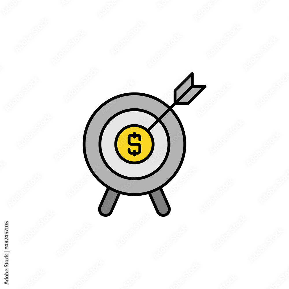 target, money line icon. Elements of finance illustration icon. Premium ...