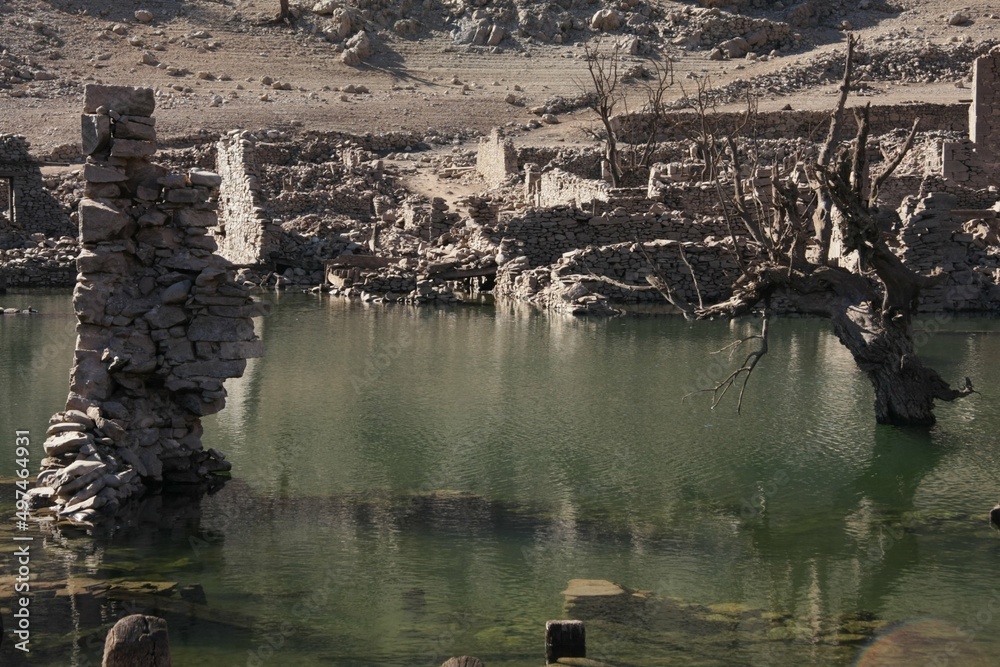 Pueblo sumergido Stock Photo | Adobe Stock