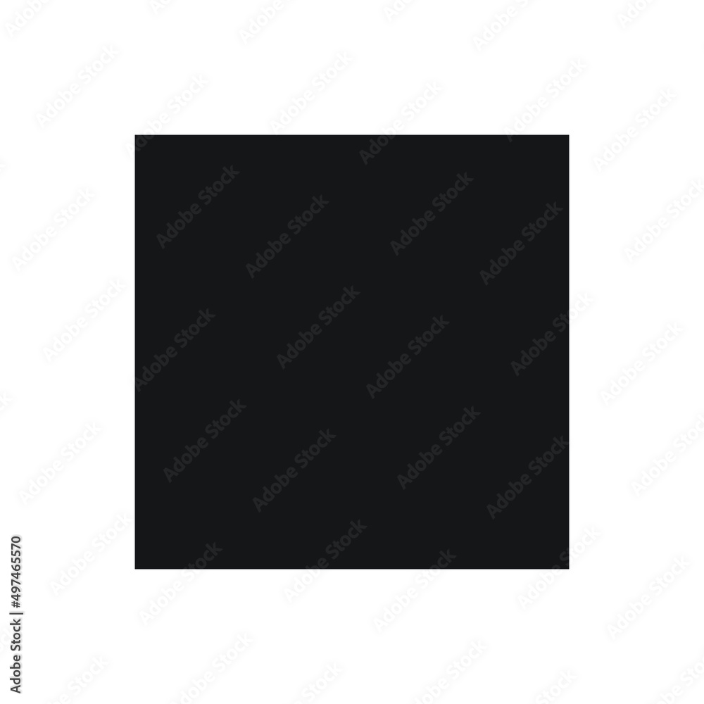 eps10 vector of a black square solid icon in simple flat trendy style ...