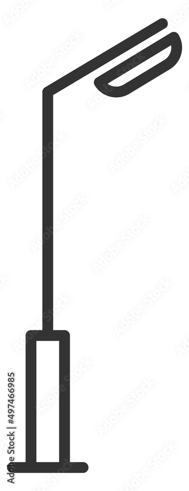 Street light pole icon. Outdoor lamp line symbol Stock Vector | Adobe Stock
