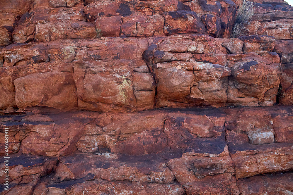 rote Steine, Struktur, Textur, Hintergrund Stock Photo | Adobe Stock