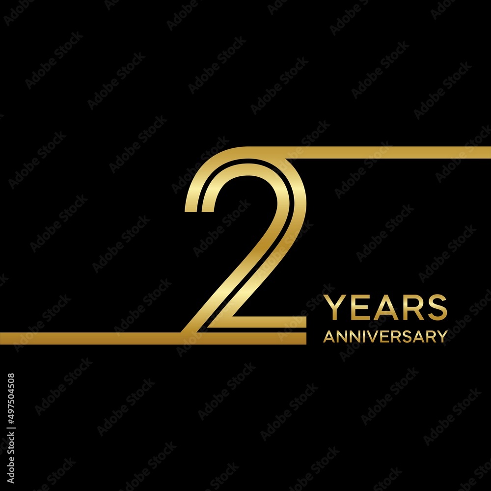 2nd anniversary logotype. Anniversary celebration template design for ...
