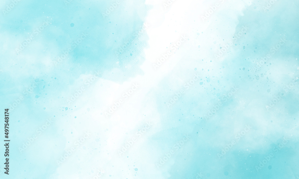 Tiffany blue hand drawn soft spot watercolor paint paper texture ...