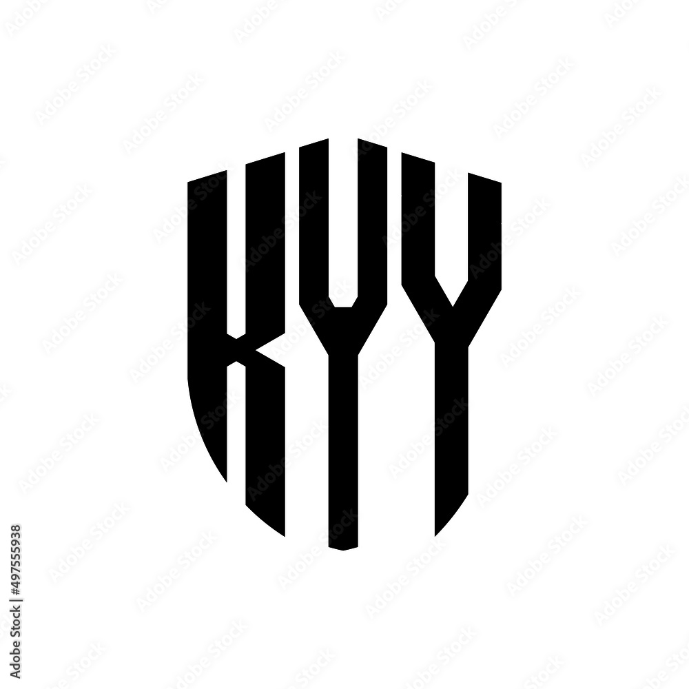 KYY letter logo design. KYY modern letter logo with black background ...
