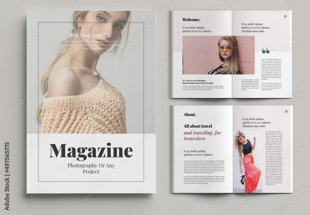 Creative Magazine Layout Stock Template | Adobe Stock